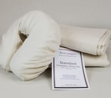 3 Piece Sheet Set with FITTED Crescent Cover- 12 SETS - Innerpeace ...