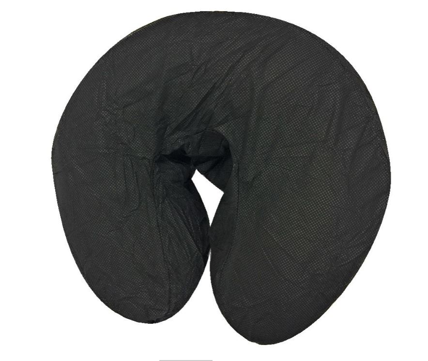 Disposable Fitted Face Rest Covers - BLACK - Bulk Case - 10 Packs of 50 ...