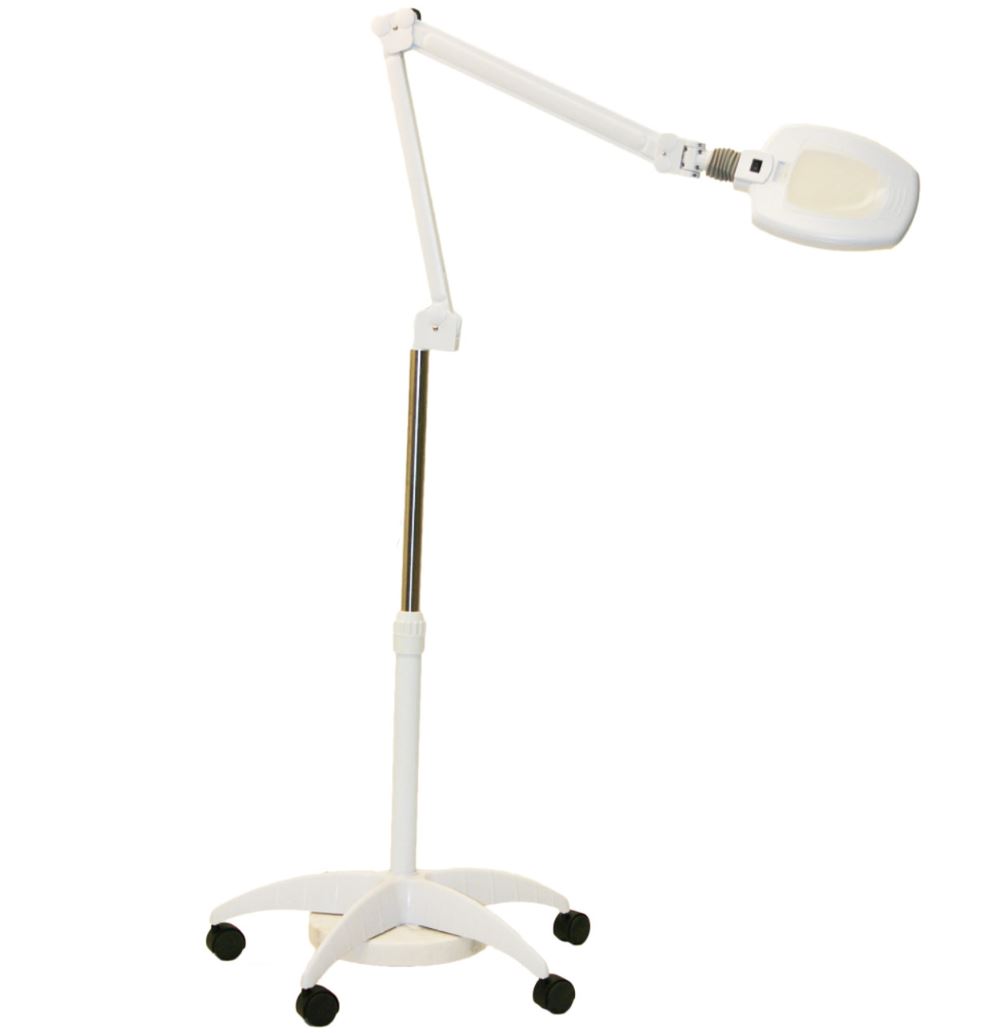 LED Magnifying Lamp with Floor Stand & Wheels - Magnifying Lamps with ...