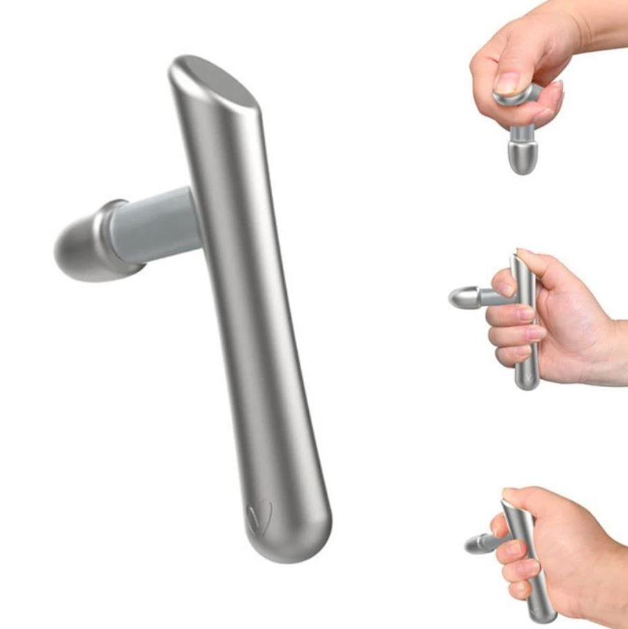 Stainless Steel Trigger Point Massager Deep Tissue Massage L Bar Tool ...